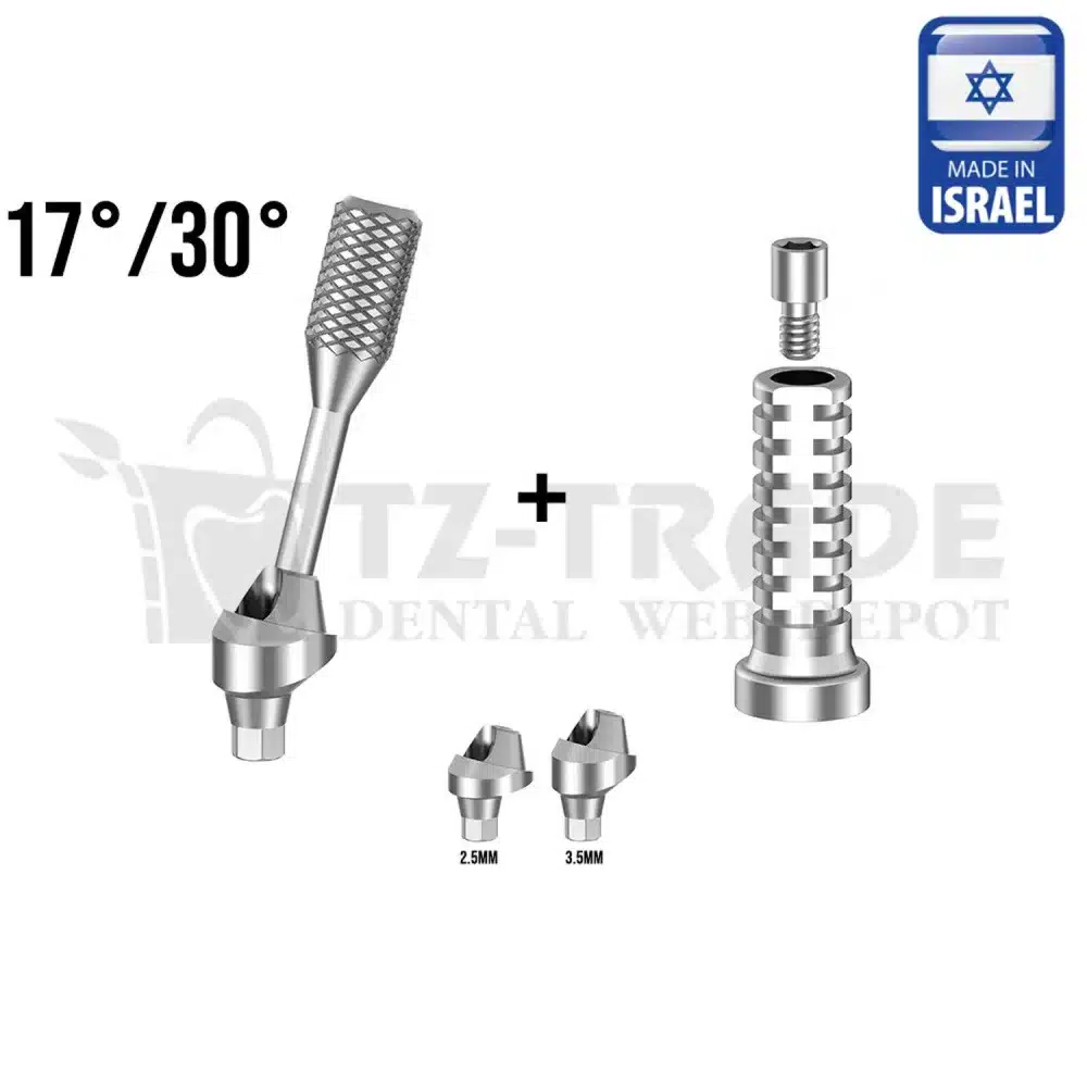 Angled Multi Unit abutment 17° / 30° Osstem Mini with Titanium sleeve ...